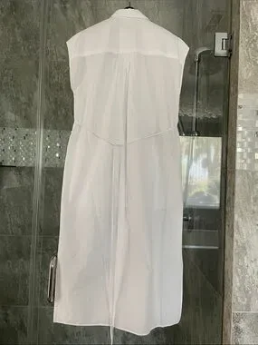 rag & bone | Dresses | Rag Bone Sleeveless White Cotton Buttonfront ...
